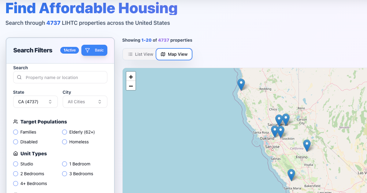 Search Affordable Housing Properties - LIHTC Database | Affordable ...